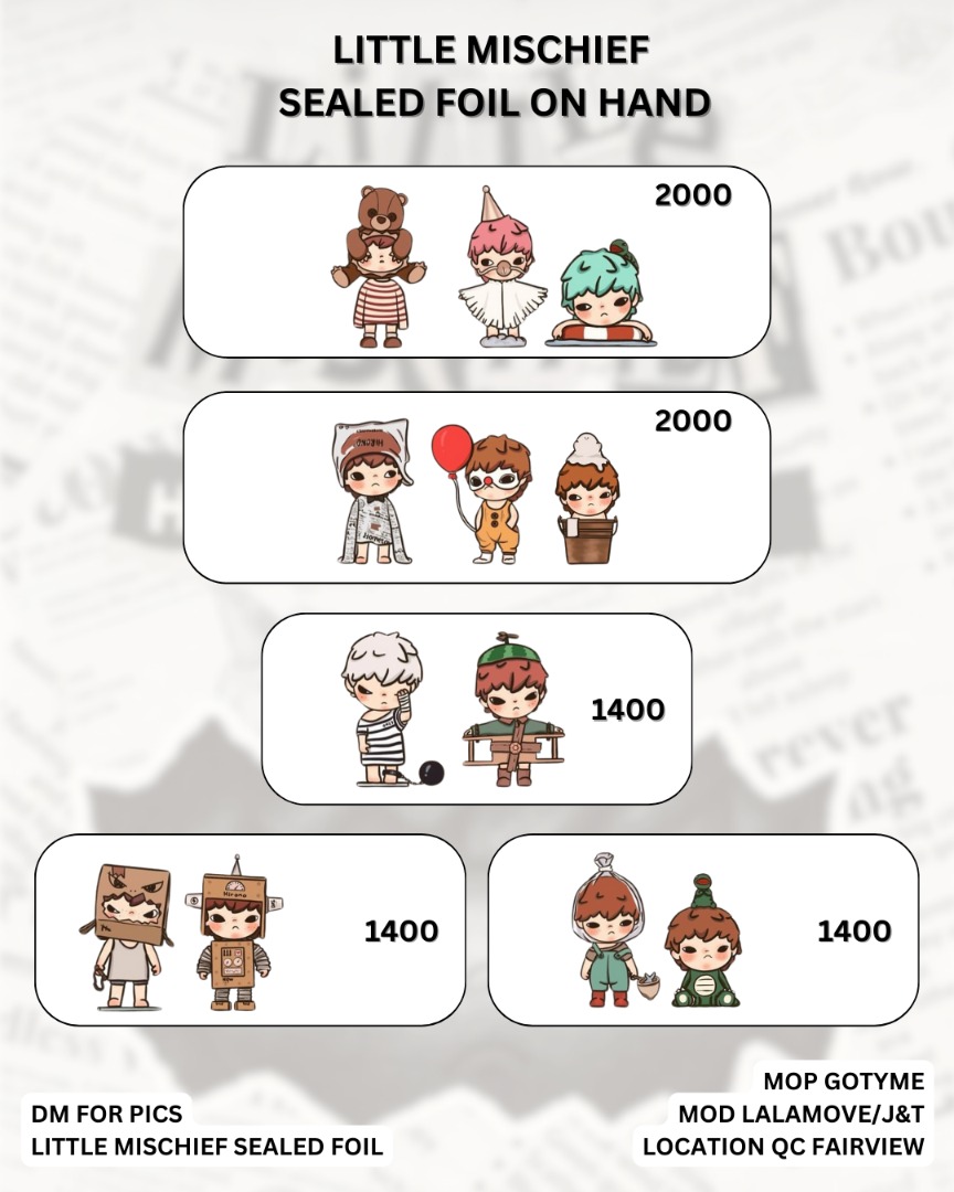 Hirono Little Mischief Set, Hobbies & Toys, Toys & Games on Carousell