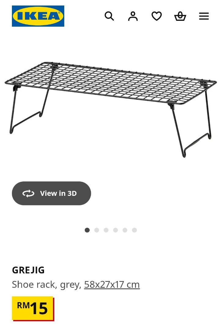 IKEA Grejig shoe rack, Furniture & Home Living, Furniture, Shelves ...