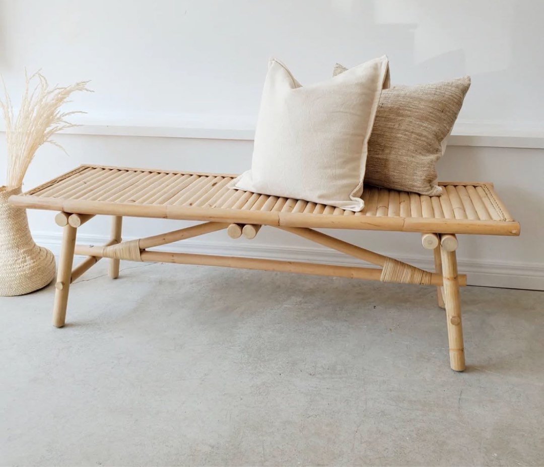 Ikea Rattan Bench, Furniture & Home Living, Furniture, Chairs on Carousell