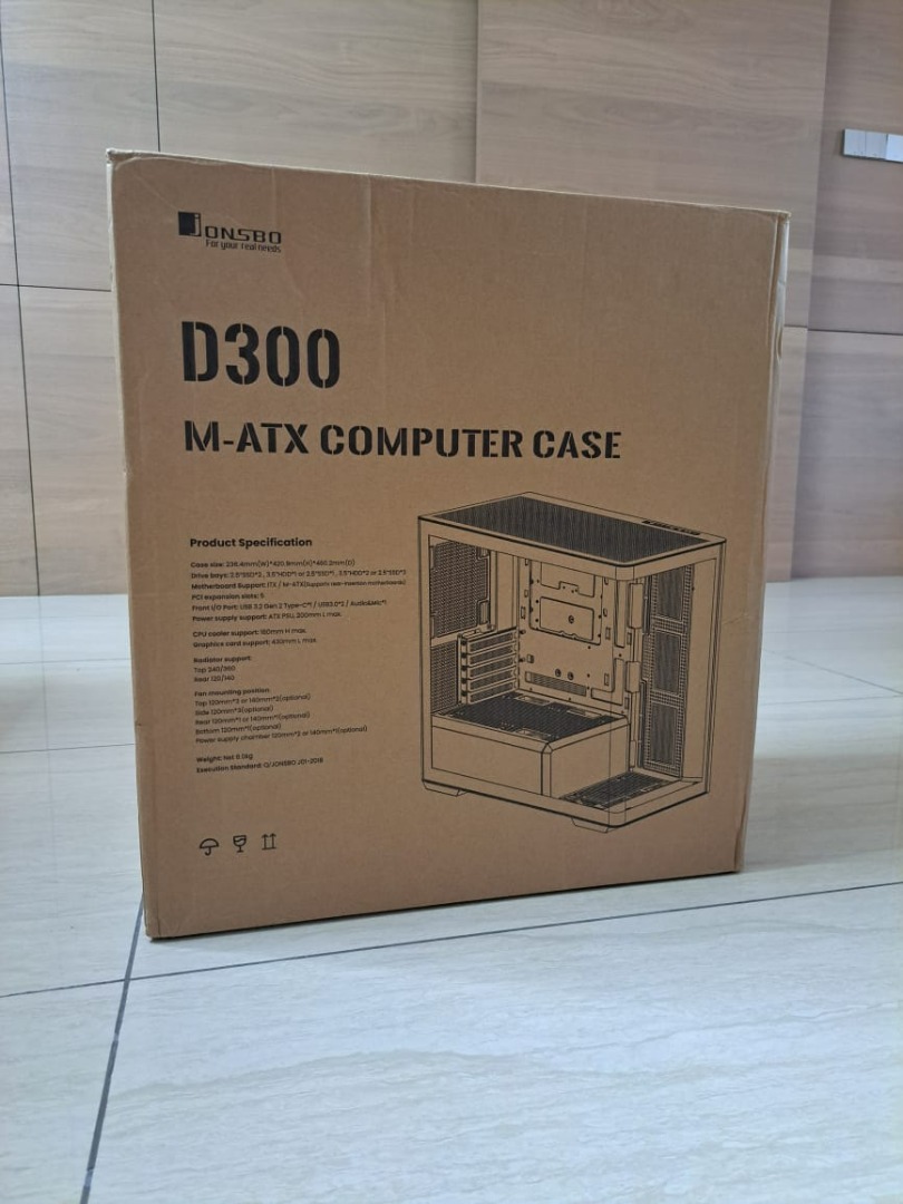 Jonsbo D300 MATX Gaming PC Case (White ), Computers & Tech, Parts & Accessories, Computer Parts ...