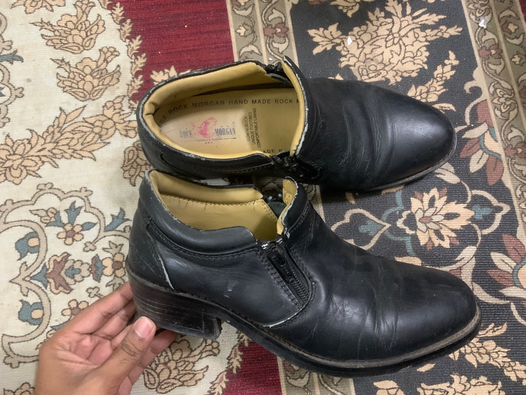 Kasut Boot Kulit Rock Morgan (Hand Made Cow Leather) USA, Men's Fashion ...