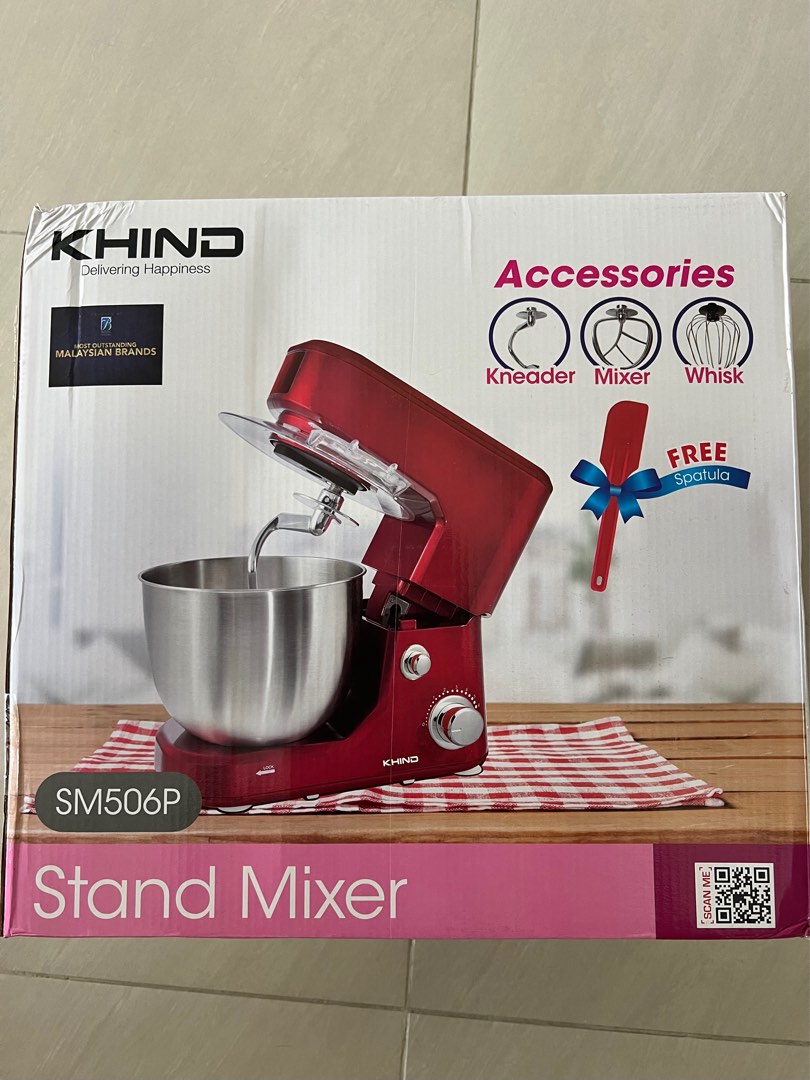 KHIND STAND MIXER STAINELSS STEEL BOWL 5L SM506P SM500P (5LITER), TV ...
