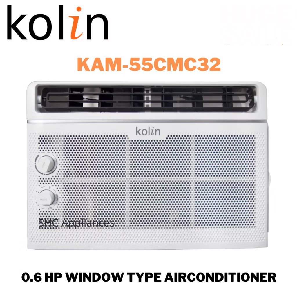 Kolin 0.6HP Compact Window Type Aircon R32 Refrigerant KAM-55CMC32, TV ...