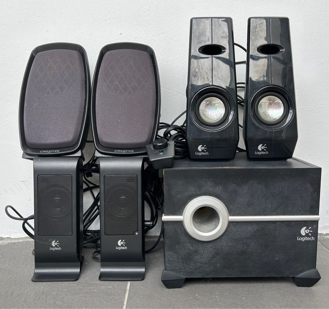 Logitech speaker system Z103 2.1 / Creative 245 speaker / Logitech S ...