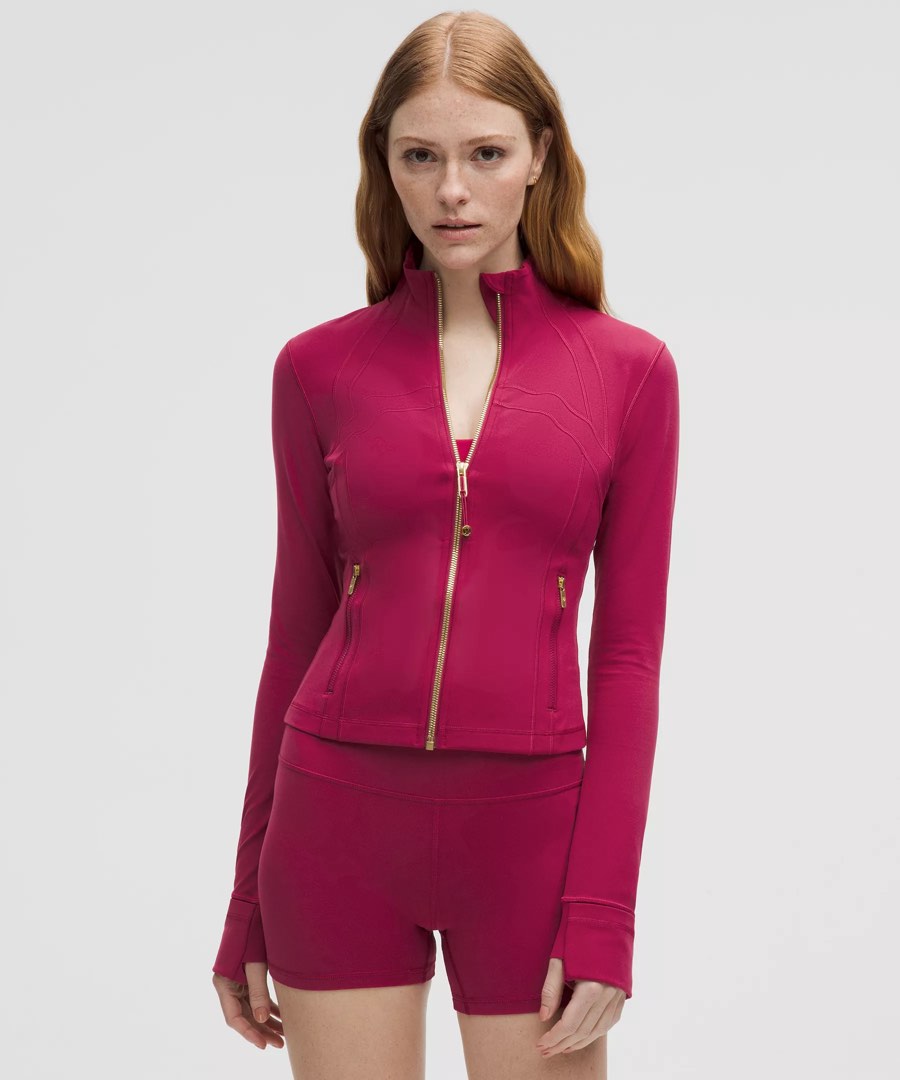 Lululemon Define Cropped Nulu Jacket in Magenta Smoke and Gold, Women's ...