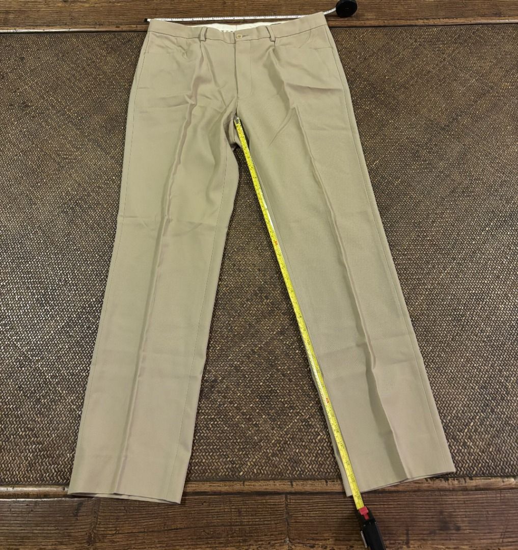 Men Vintage Ralph Lauren Beige/Tan Pleated Pants 100% Wool Made in ...