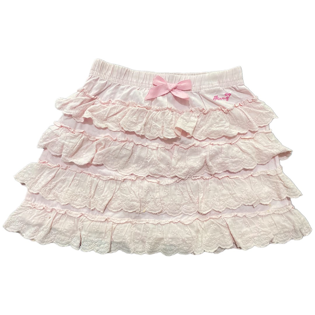 mini skirt babypink cute coquette fairycore ruffle katbol layers ...