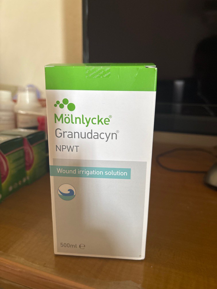 Molnlycke Granudacyn Wound Irrigation Solution, Health & Nutrition ...