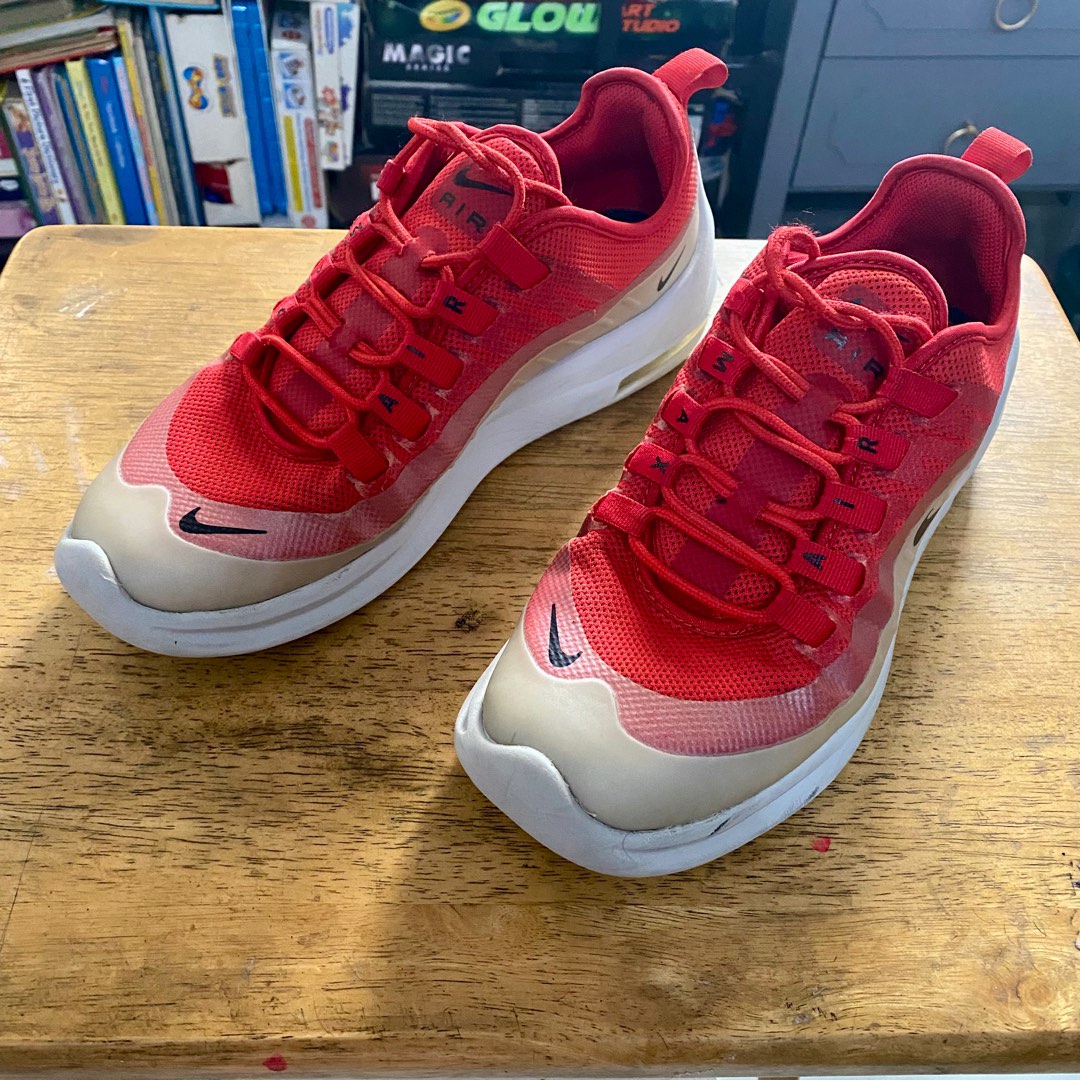 Nike Air Max Axis University Red Rubber Shoes Size US8, Men's Fashion ...