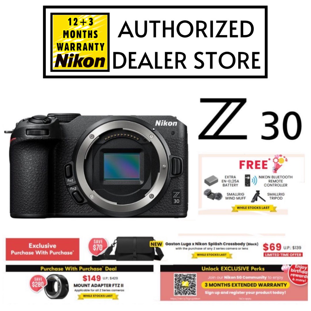 Nikon Z30 Mirrorless Camera | Z 30, Photography, Cameras on Carousell