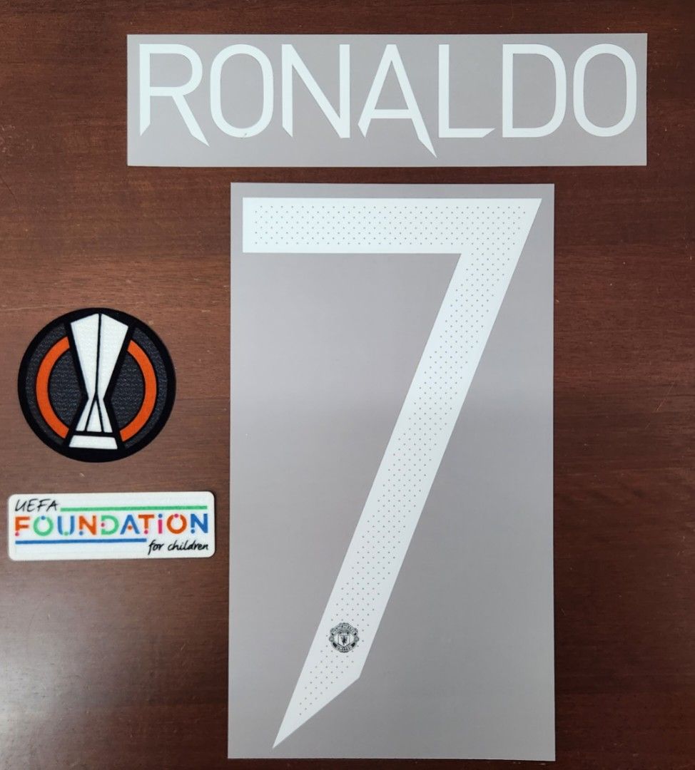 Official Manchester United Home 22/23 Europa League Ronaldo #7 Nameset ...