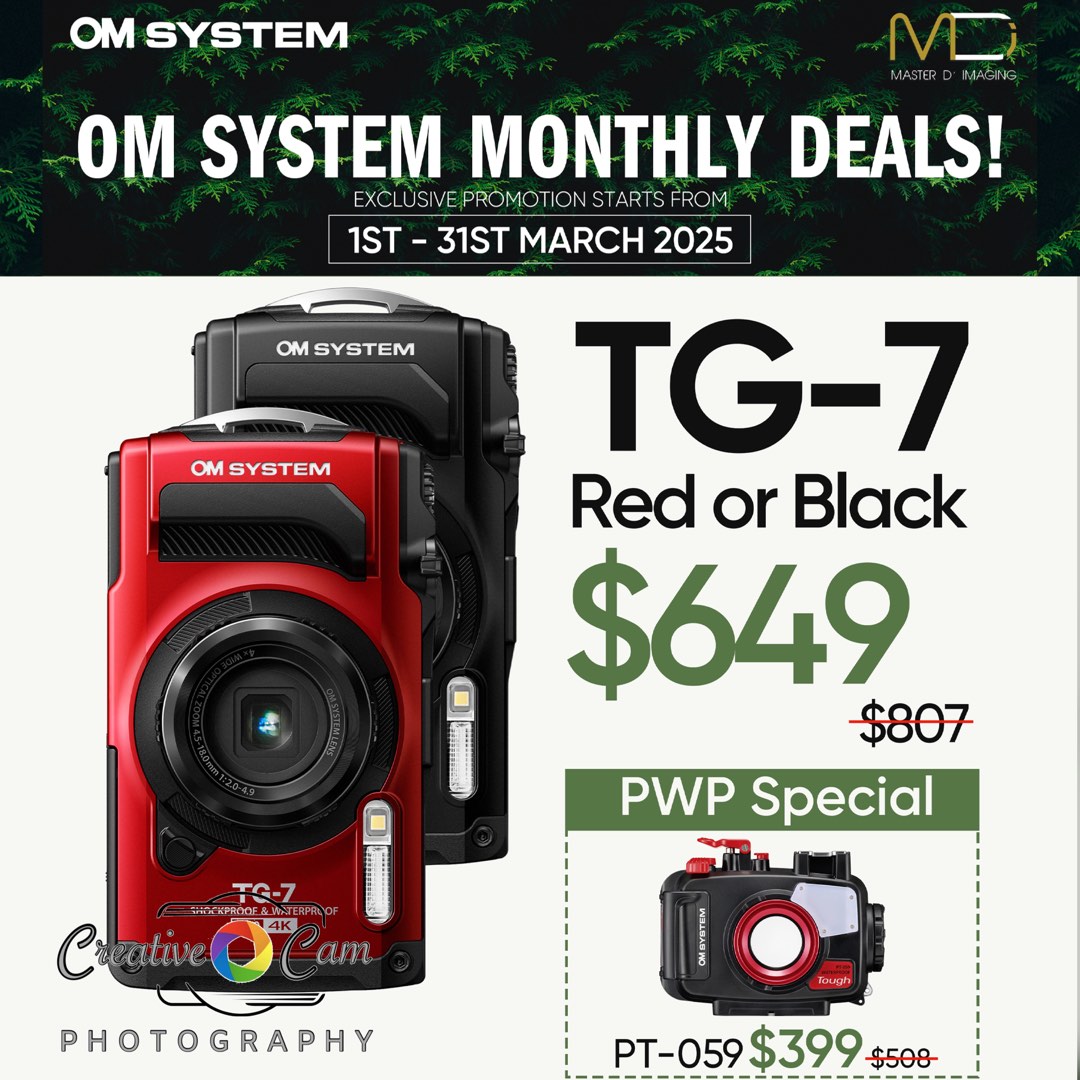 Olympus Tg-7 Digital Camera + PT-059 Underwater Housing | TG7 | TG-7 ...