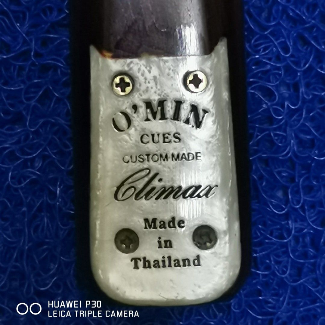Omin Climax cue ~Custom Made, Sports Equipment, Other Sports Equipment ...
