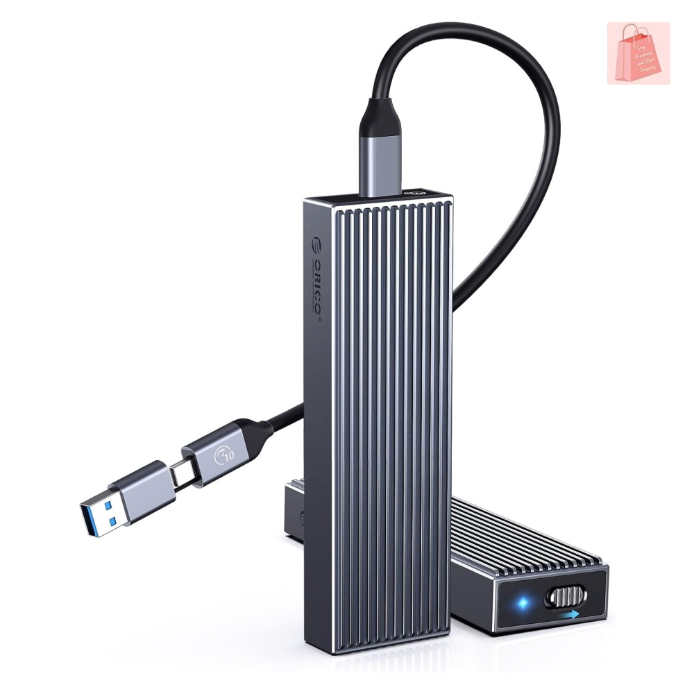 ORICO M.2 NVMe SSD Enclosure Aluminum Tool-Free Adapter, 10Gbps USB3.2 ...