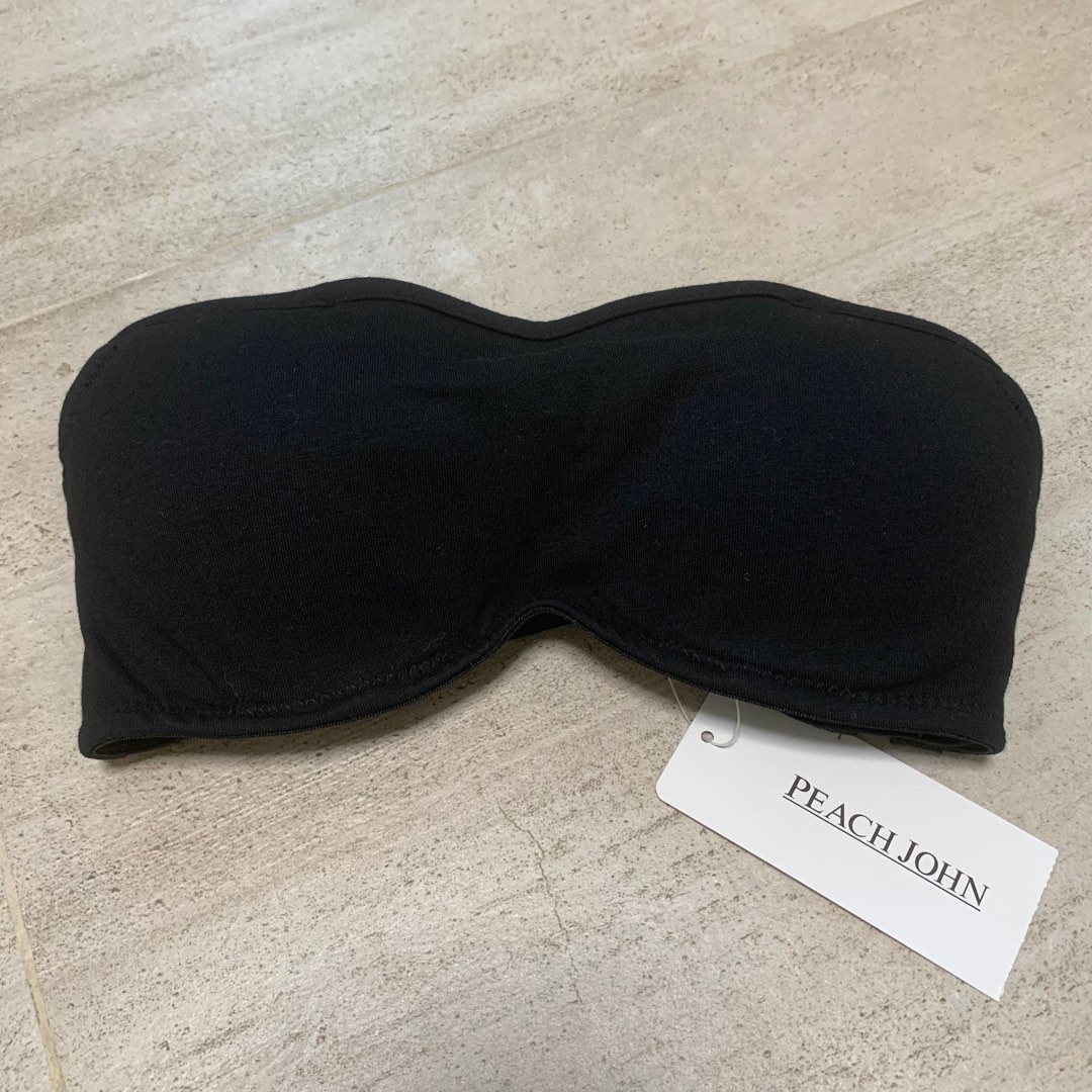 Peach John Cover Cleavage Strapless Bra B65 Black, Women's Fashion, New Undergarments ...