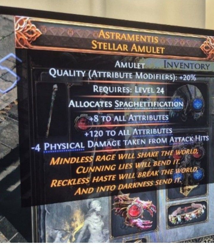 Poe2 astramentis stella amulet 120+8, Video Gaming, Video Games, Others ...