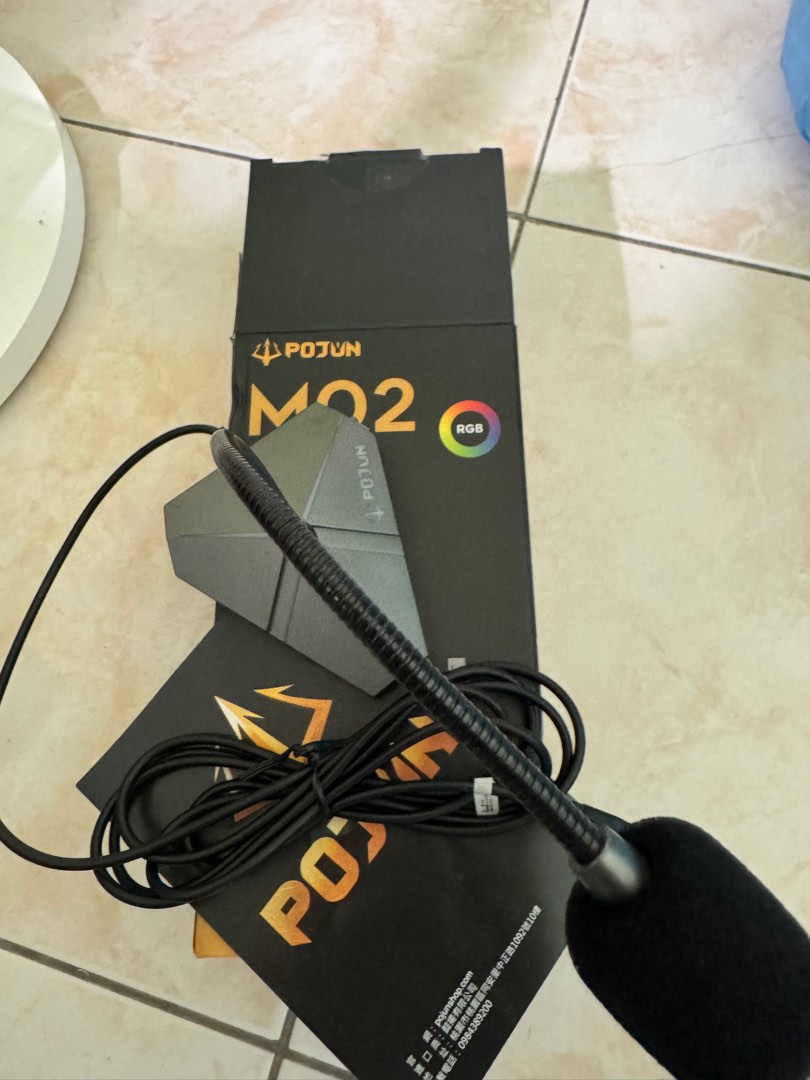 【POJUN M02】RGB電競麥克風 麥克風 電腦麥克風 唱歌麥克風 直播麥克風 USB即插即用 桌上型麥克風, 耳機及錄音音訊設備, 麥克風在旋轉拍賣