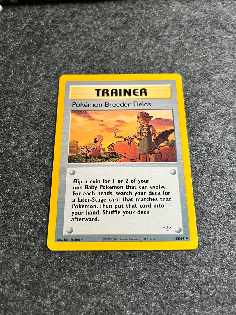 Pokemon TCG Breeder Fields 62/64 Neo Revelation Unlimited LP Vintage ...