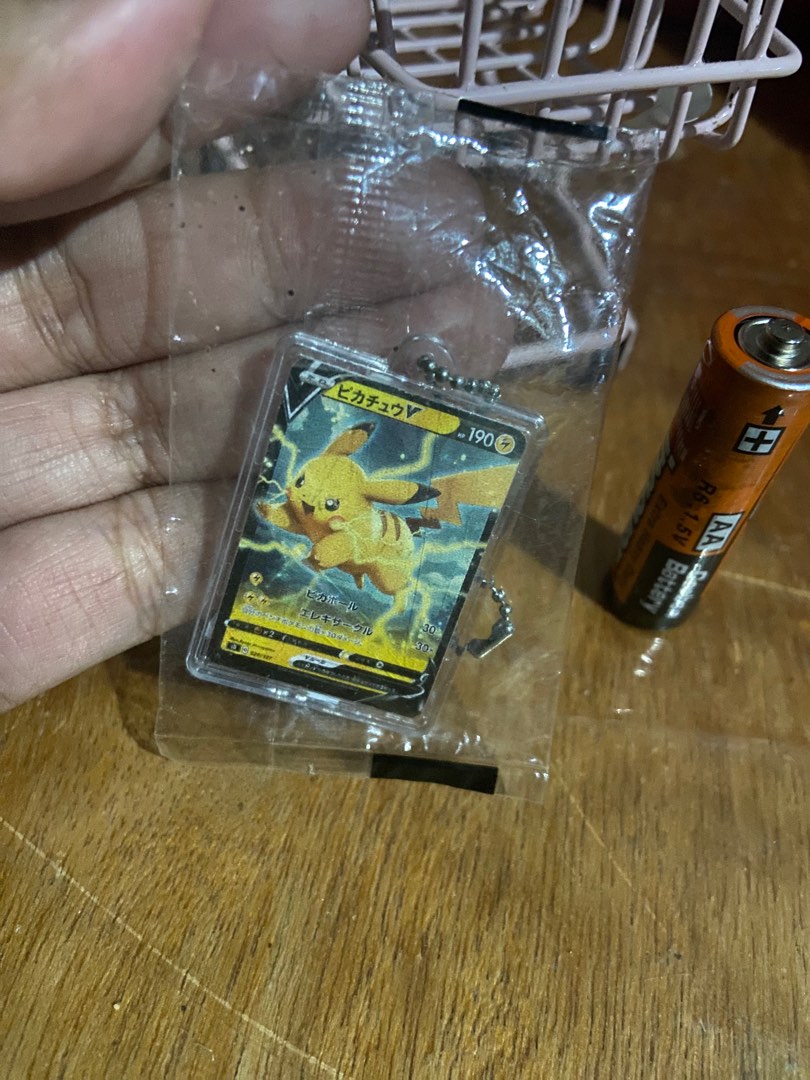 Pokemon Japanese Pikachu V Card Keychain (Still sealed), Hobbies & Toys ...