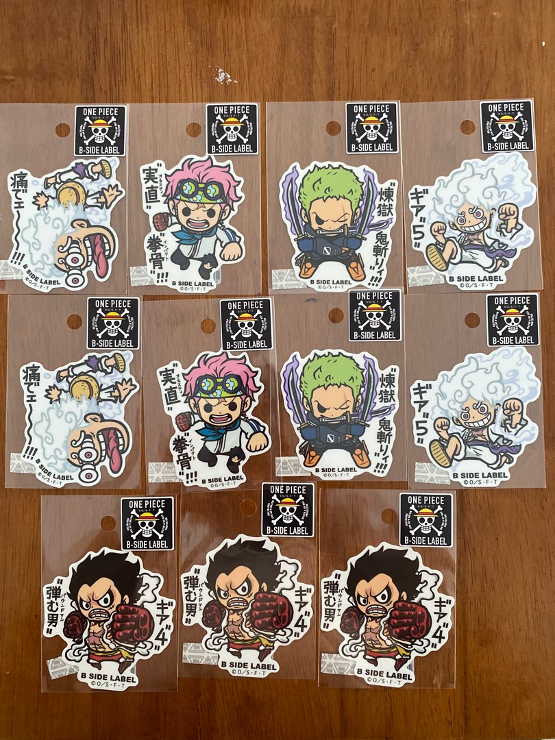 One Piece B Side Label Stickers, Hobbies & Toys, Toys & Games on Carousell