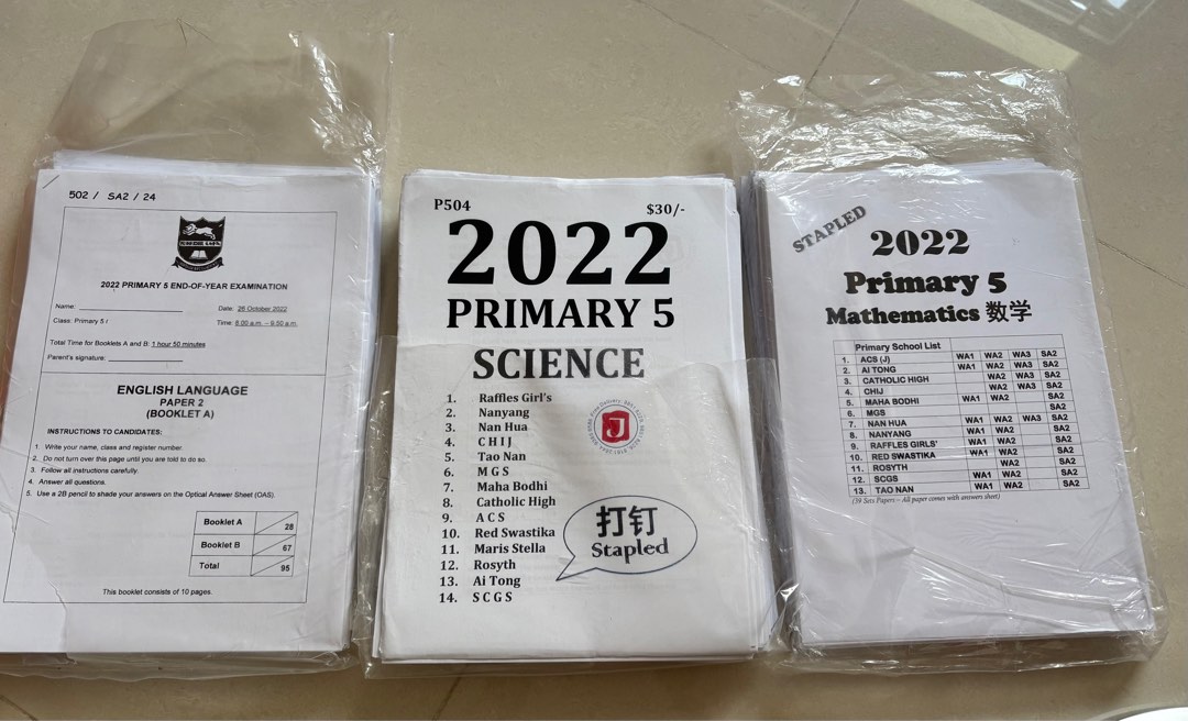 Pri 5 past year exam papers 2022, Everything Else on Carousell