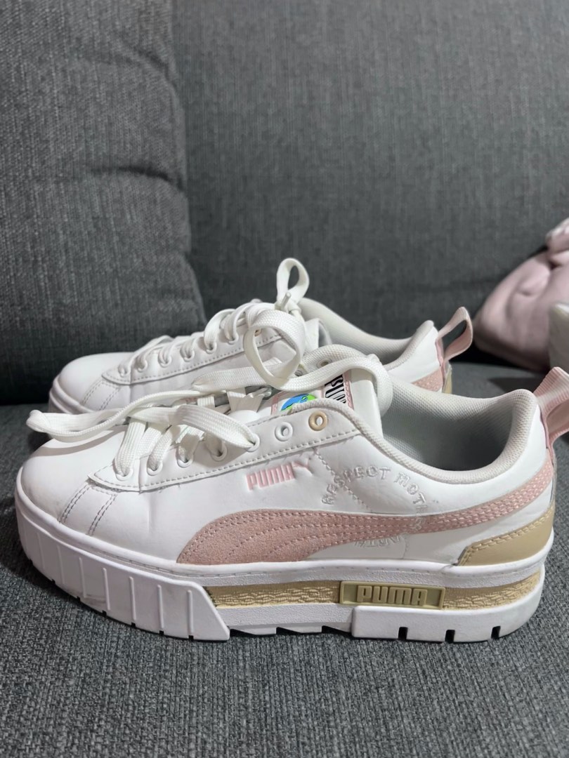 Puma Mayze Pink and White, Women's Fashion, Footwear, Sneakers on Carousell