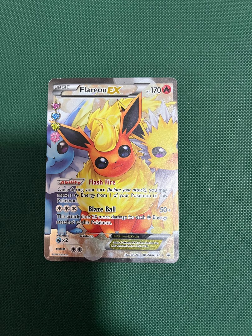 Radiant collection full art flareon ex Pokemon not prismatic evolution ...