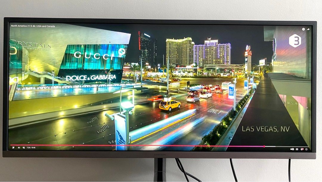 Samsung 34 Inch SJ55W Ultrawide WQHD 3440 x 1440 Gaming Monitor ...