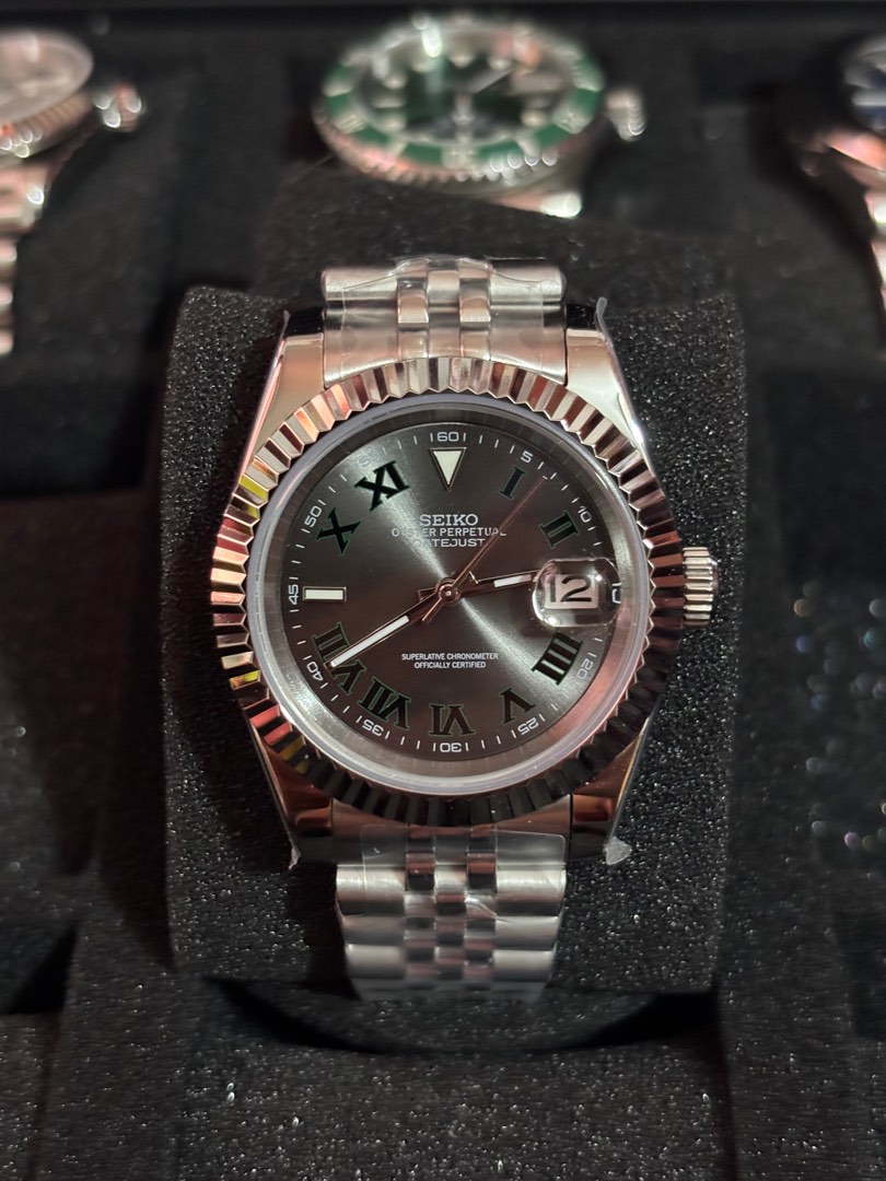 Seiko Mod Wimbledon Date Just, Luxury, Watches on Carousell