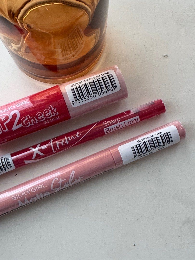 Silky Girl Lip2Cheek Flush, Matte Styler Slim Lipcolor & X-treme Sharp ...