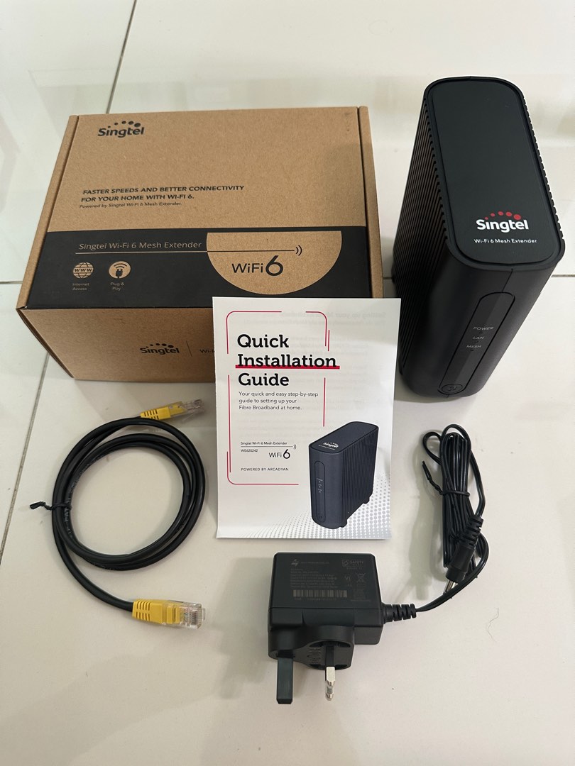 Singtel Wi Fi 6 Mesh Extender Computers And Tech Parts And Accessories Networking On Carousell