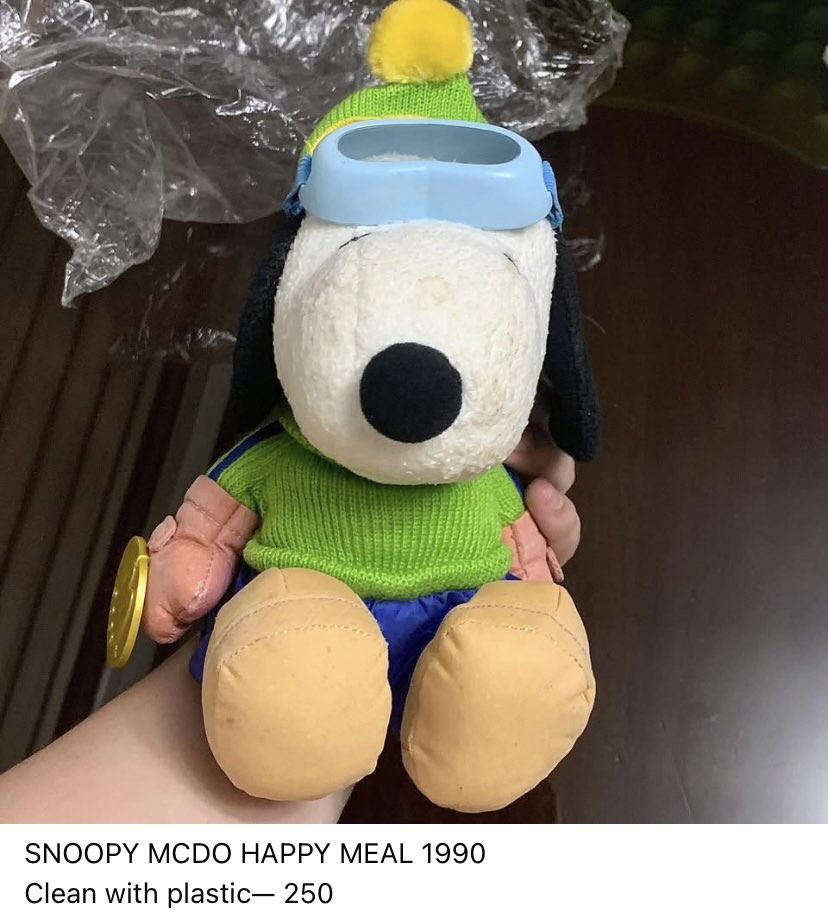 SNOOPY MCDO HAPPY MEAL 1990, Hobbies & Toys, Toys & Games on Carousell
