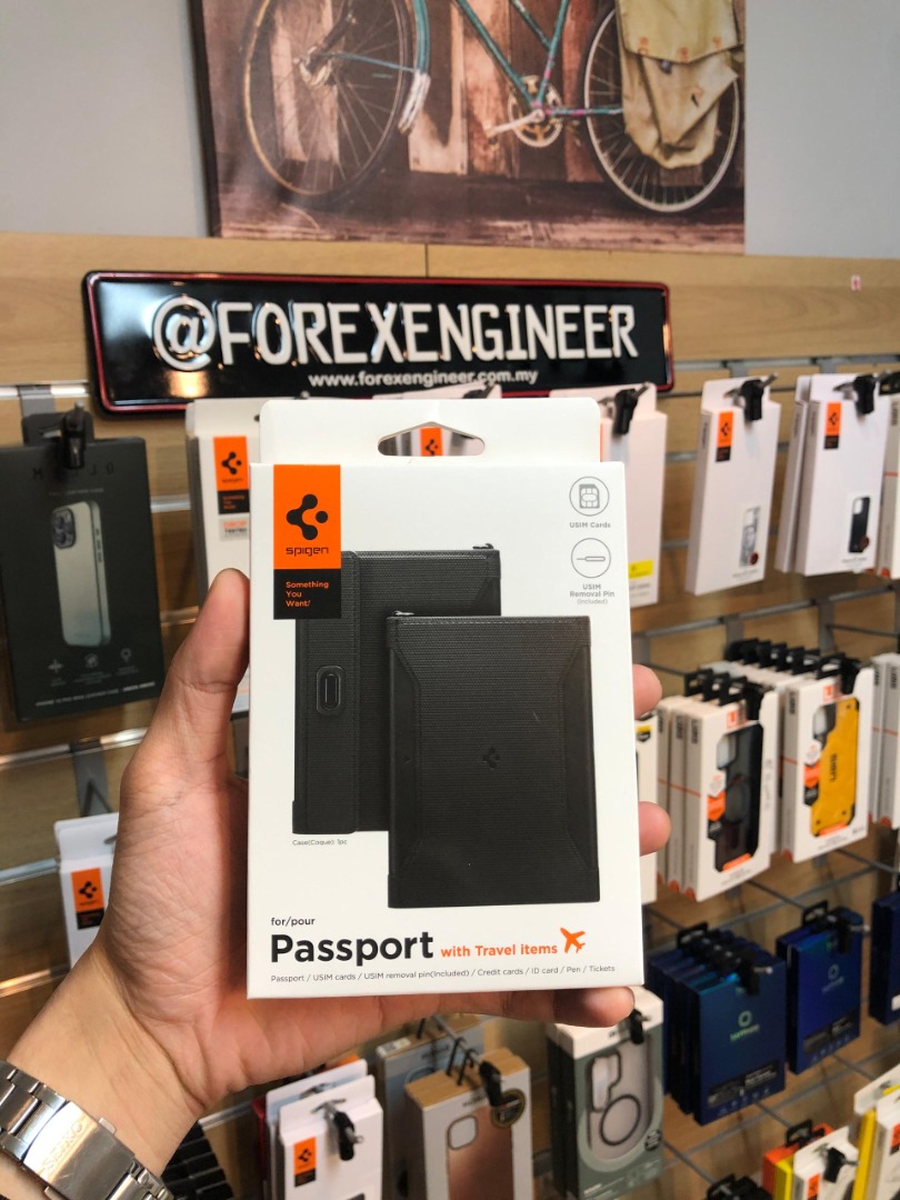 Spigen Universal Passport Holder fit 4 Cards, Passport, Sim Cards and ...