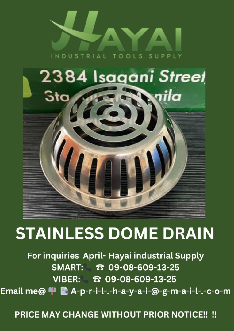 Stainless dome drain, Commercial & Industrial, Construction Tools ...