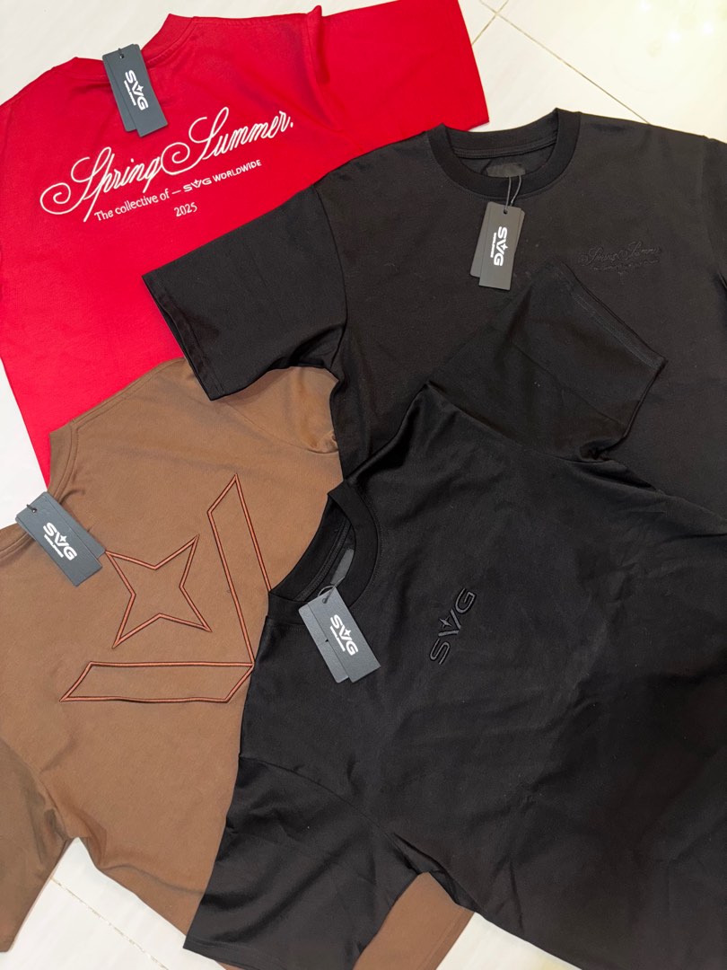 Svg ss25 victory/cursive tee, Men's Fashion, Tops & Sets, Tshirts ...