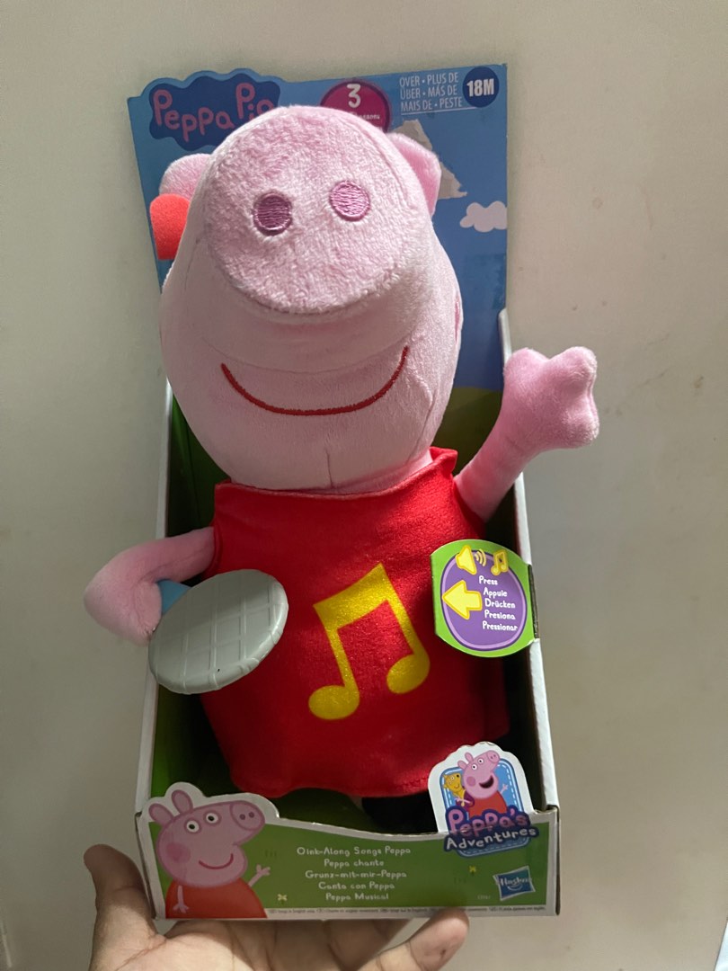 Talking Peppa Pig Plushie, Hobbies & Toys, Toys & Games on Carousell