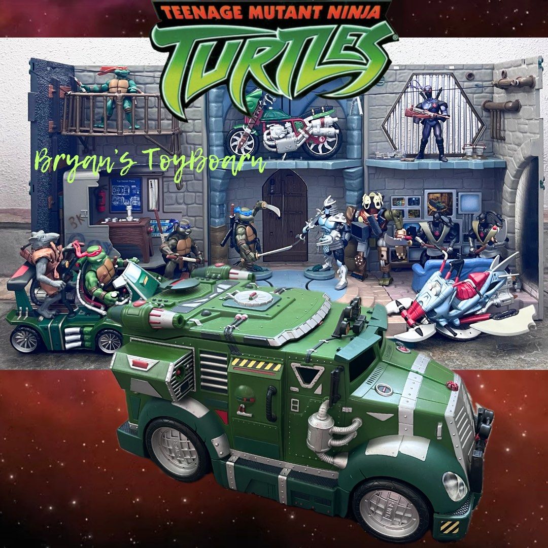 Teenage Mutant Ninja Turtles TMNT Vintage Transform Playset, Vehicles ...