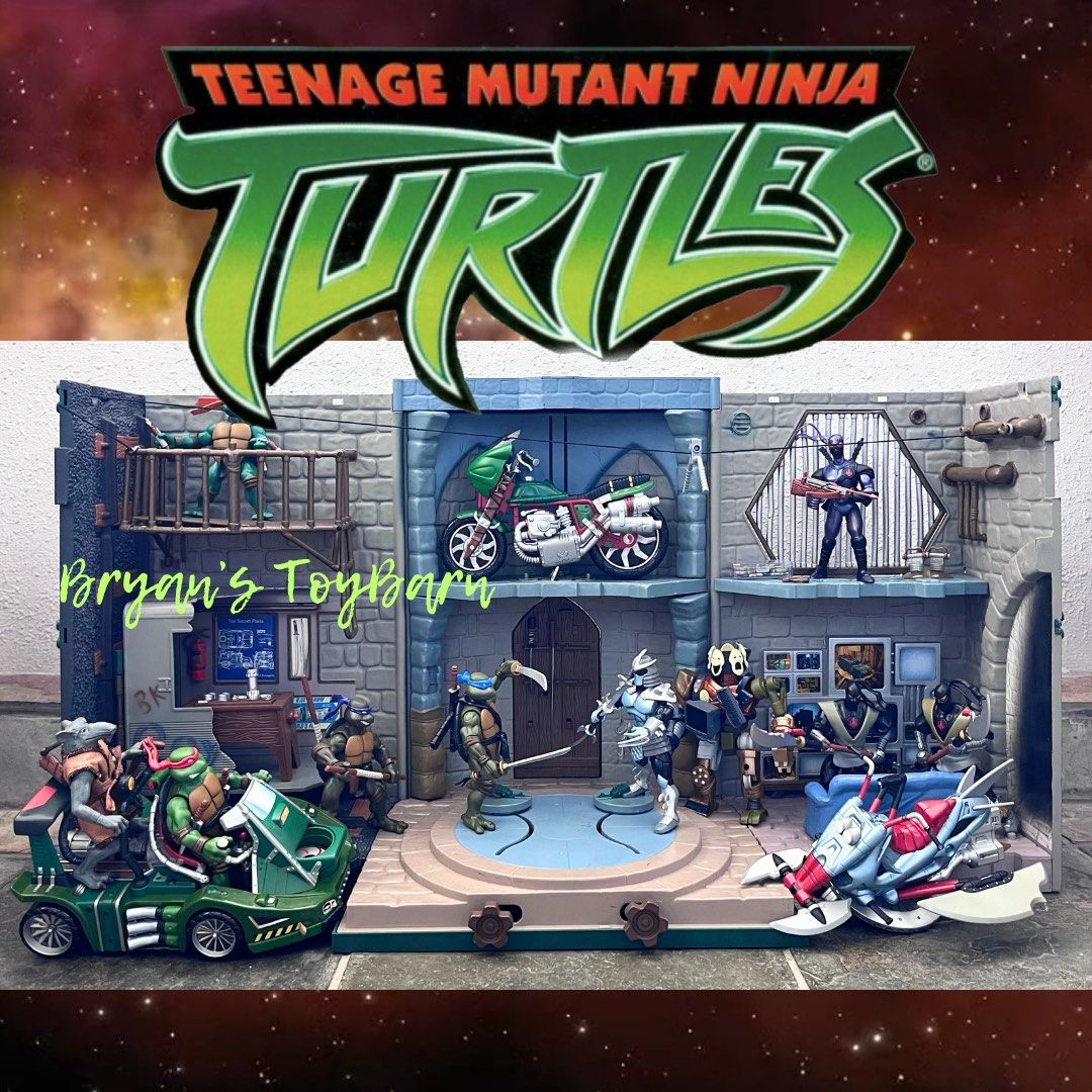 Teenage Mutant Ninja Turtles TMNT Vintage Transform Playset, Vehicles ...
