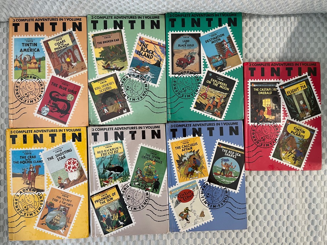 Tin Tin comic books set, Hobbies & Toys, Books & Magazines, Comics ...