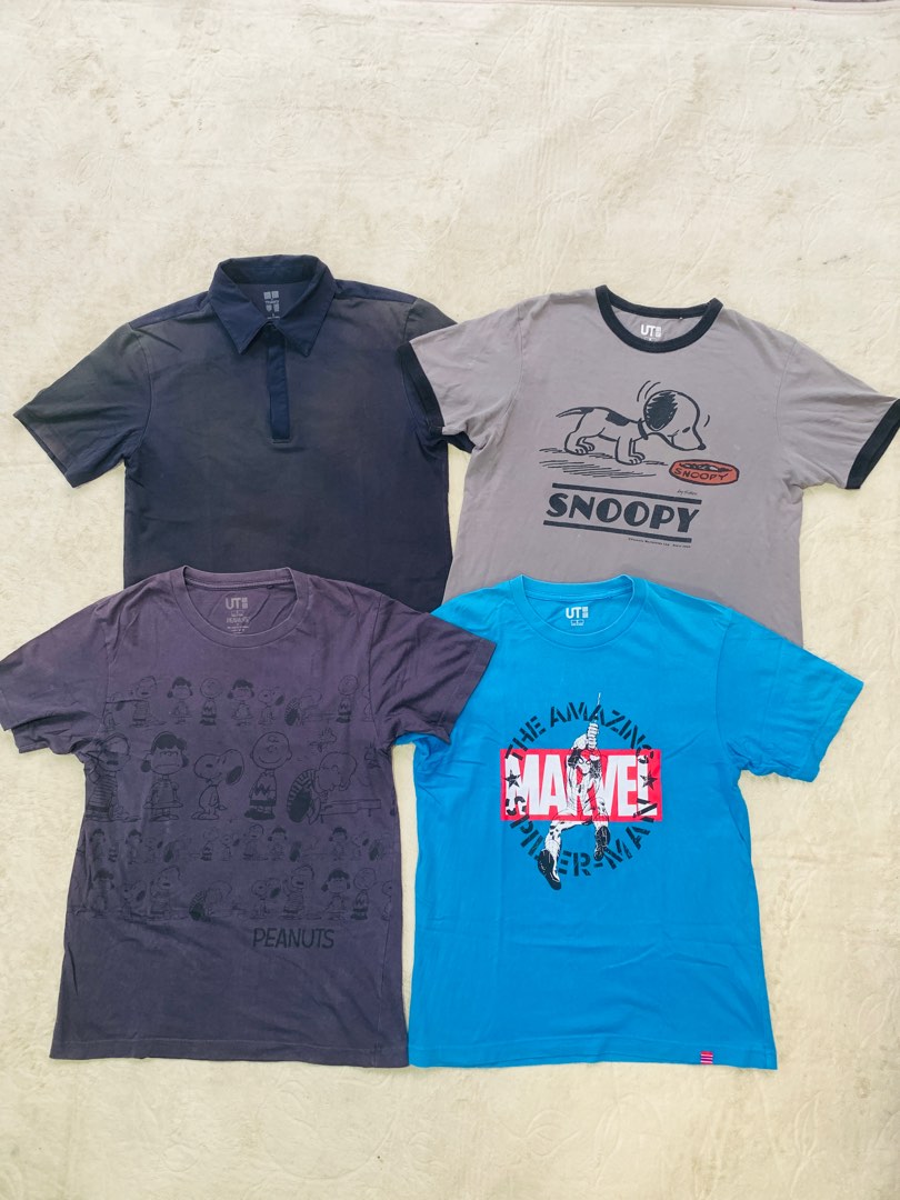 Uniqlo airsm Uniqlo colab, Fesyen Pria, Pakaian , Atasan di Carousell