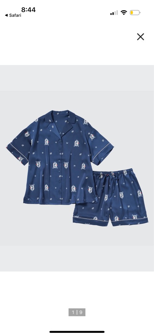 Uniqlo Disney Pajamas (Alice in Wonderland Dark Blue), Women's Fashion ...
