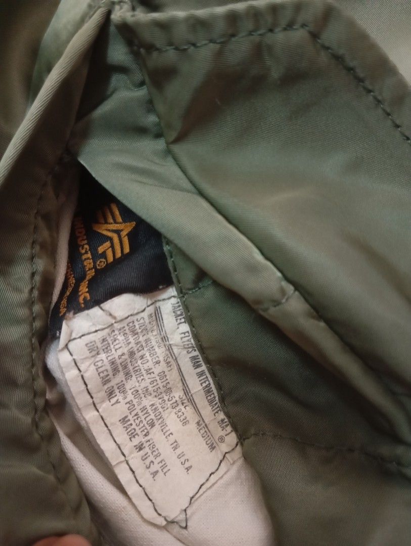 Vintage Alpha Flight Jacket, Men's Fashion, Coats, Jackets and ...