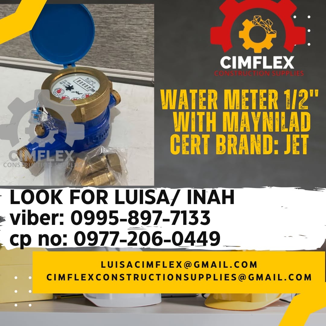 water meter 1/2'' with maynilad cert brand: JET, Everything Else ...