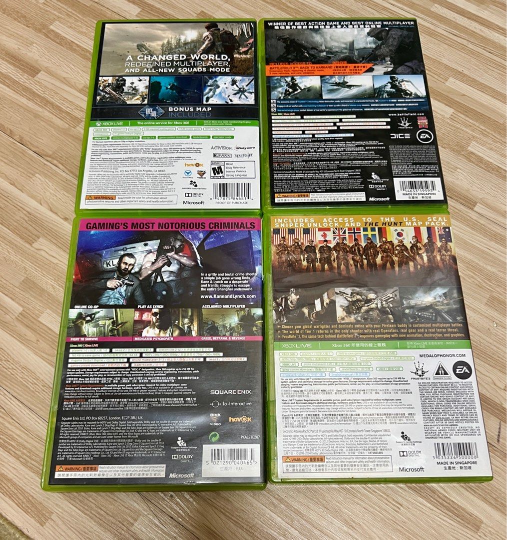 Xbox360 original cd games, Video Gaming, Video Games, Xbox on Carousell