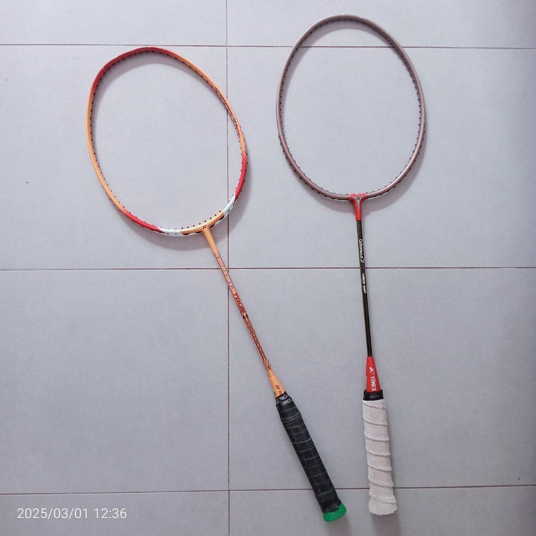 Yonex Badminton Racket frames old Carbonex 8 SP and Nanospeed Tour ...