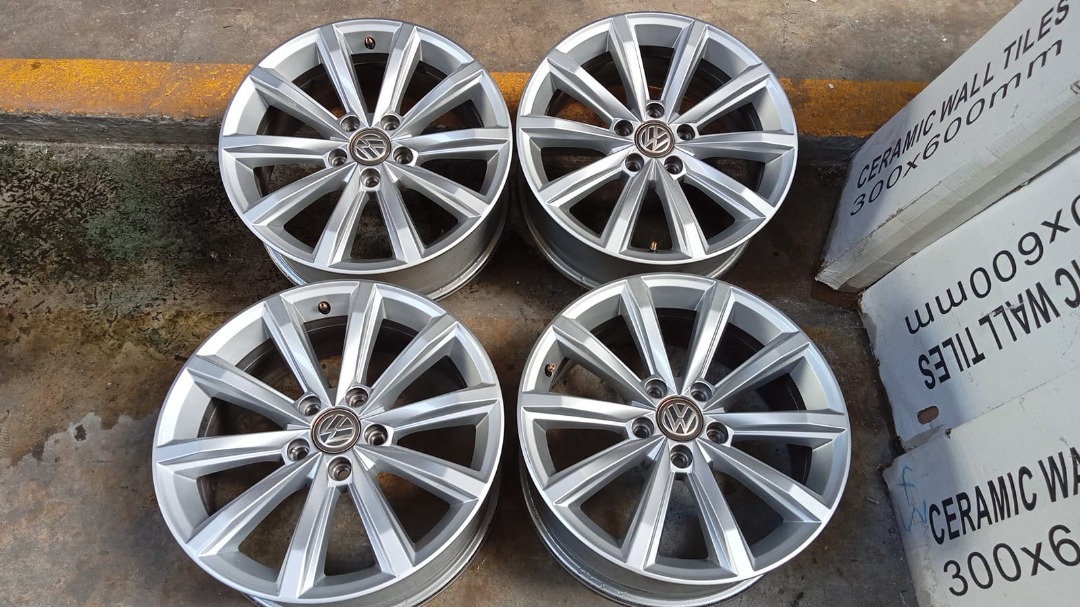 17" Volkswagen Original rims, Car Accessories, Tyres & Rims on Carousell
