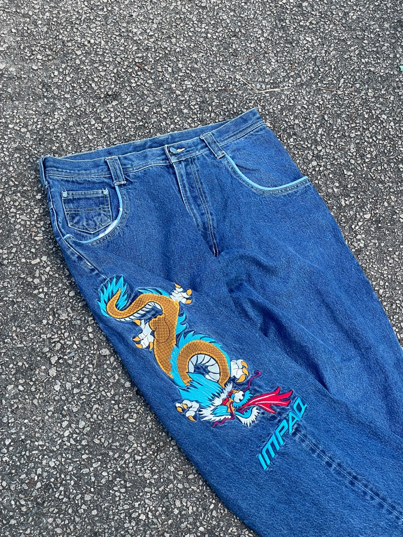 [34]IMPAQ BAGGY CARPENTER JEANS, Men's Fashion, Bottoms, Jeans on Carousell