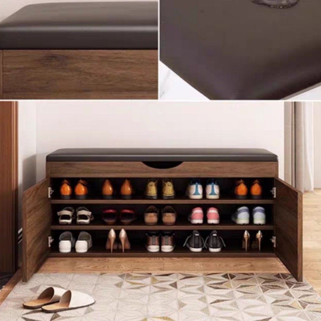 [免安裝][免運費] 換鞋櫈 鞋櫃 鞋架櫃|Free Installation, Free Delivey, Wood Shoes ...