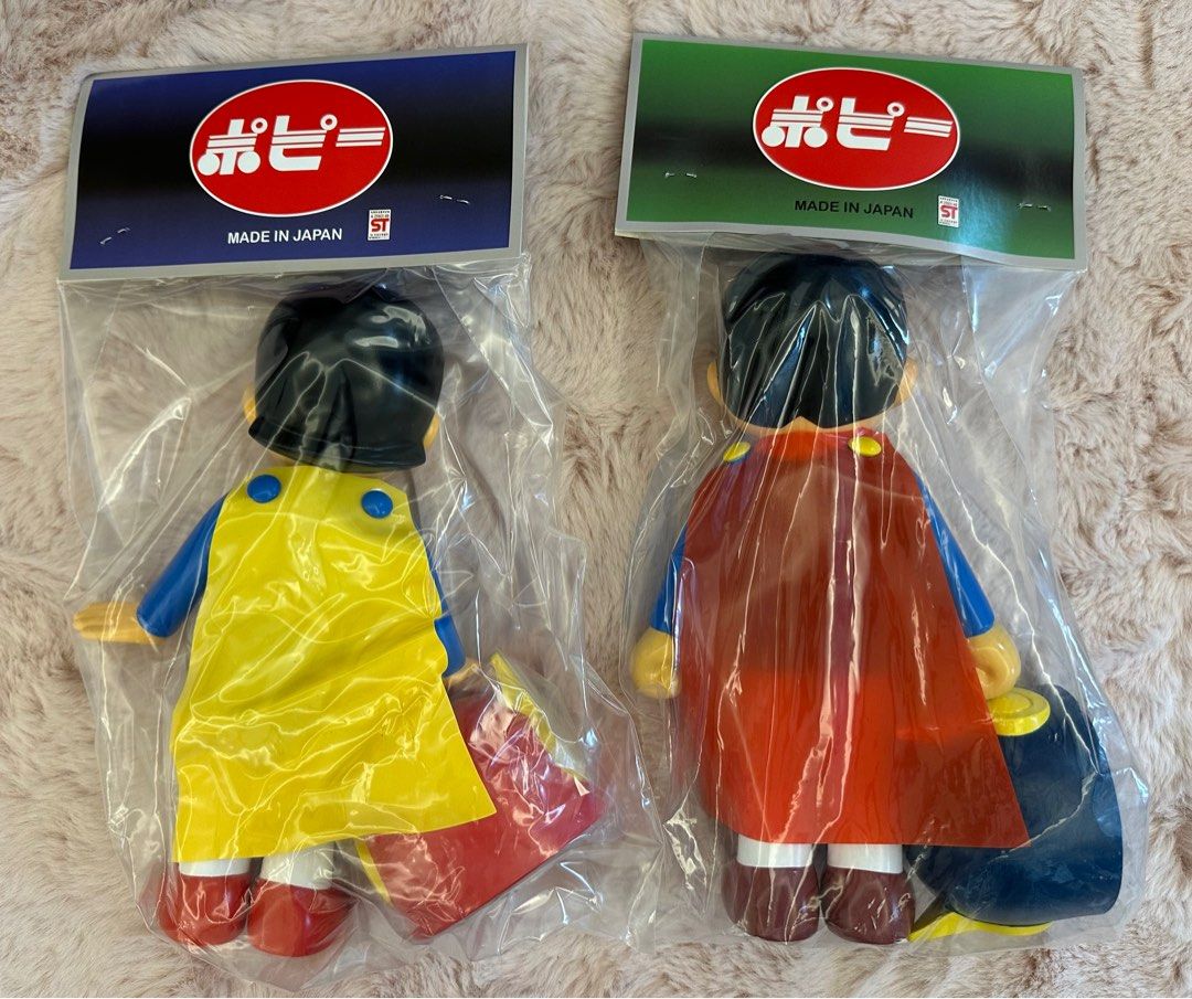全新 Parman 神奇小子 神奇少女 一對 笠頭 非 Popy 海賊版 特別版 限定 別注版 膠 公仔 搪膠 Sofubi Vinyl 高約27cm, 興趣及遊戲, 玩具 & 遊戲類 ...