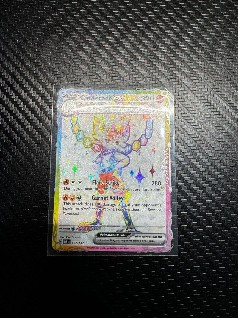 ( MINT ) Cinderace EX Full Art Secret Rare 157/142 Stellar Crown ...